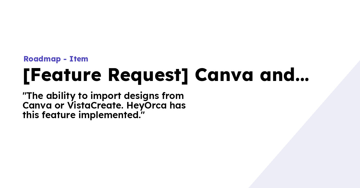 [Feature Request] Canva and VistaCreate Support - Mixpost Roadmap
