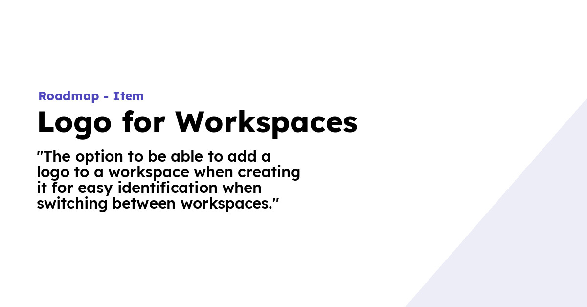 Logo for Workspaces - Mixpost Roadmap